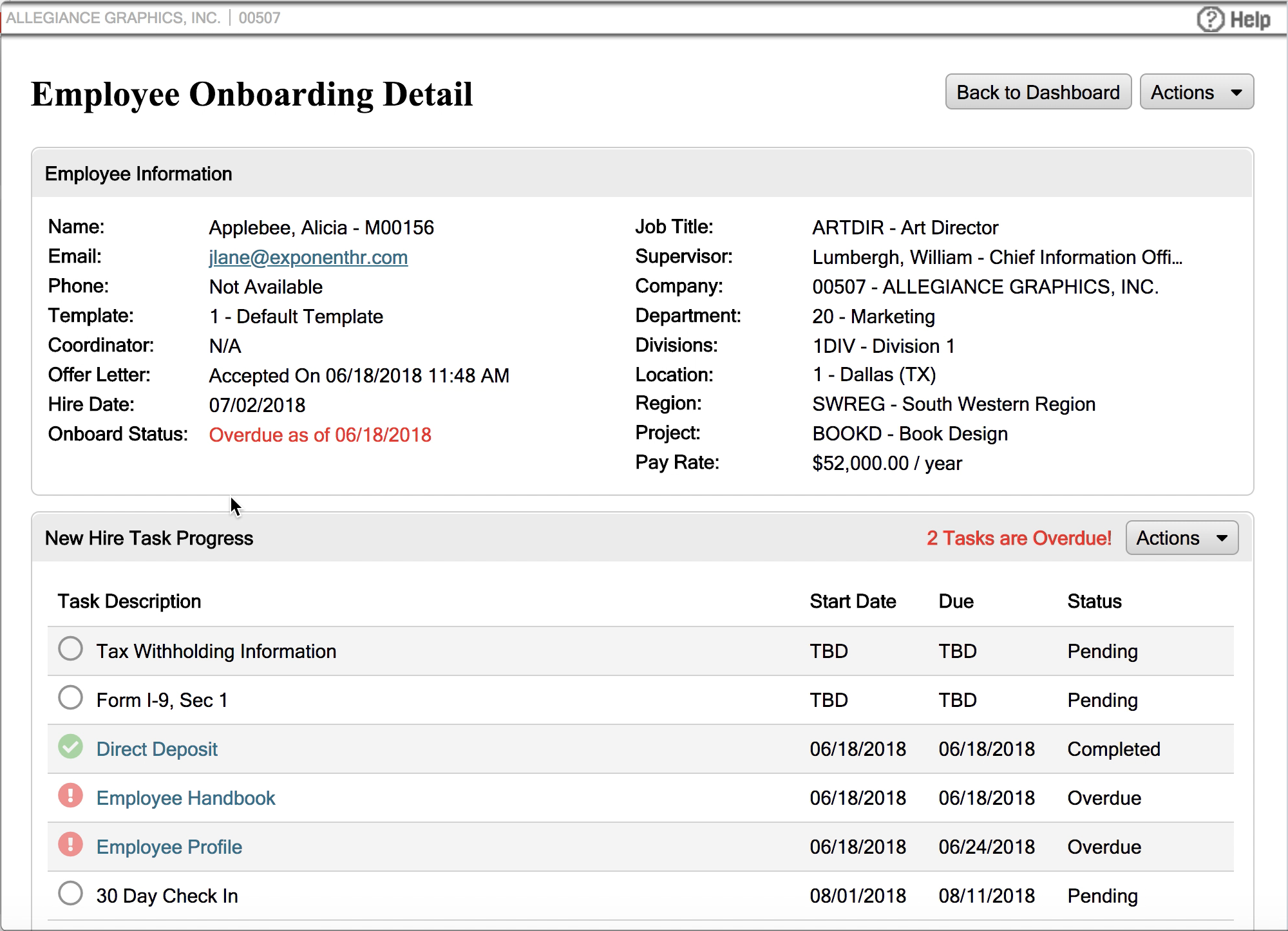 Onboarding – ExponentHR Elevate