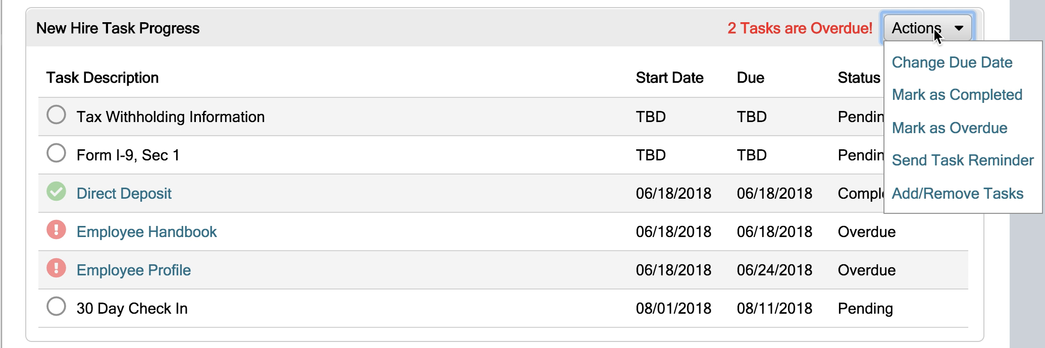 Onboarding – ExponentHR Elevate