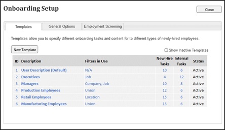 Template Setup – ExponentHR Elevate